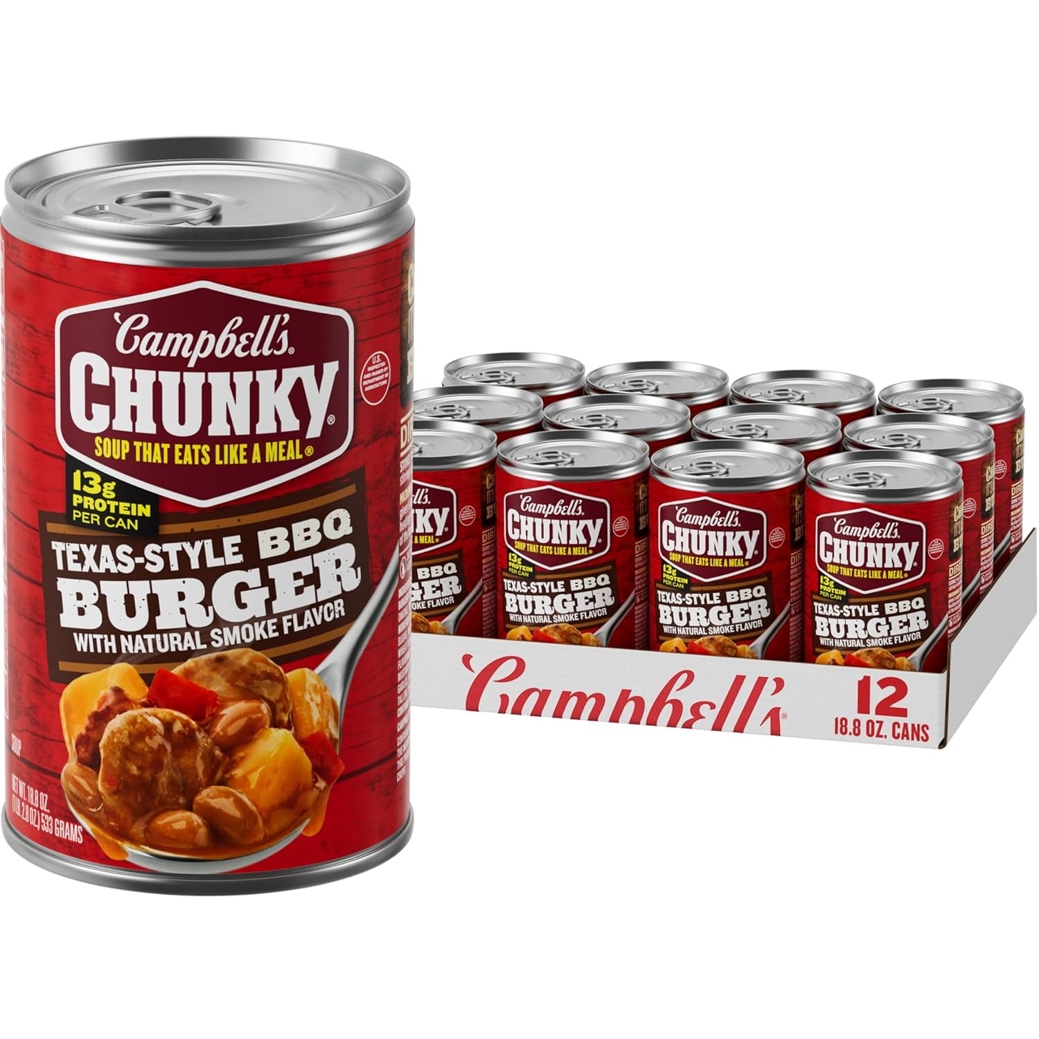 Campbell’s Chunky Soup, Texas-Style BBQ Burger with Natural Smoke ... Campbell’s Chunky Soup, Texas-Style BBQ Burger with Natural Smoke ...