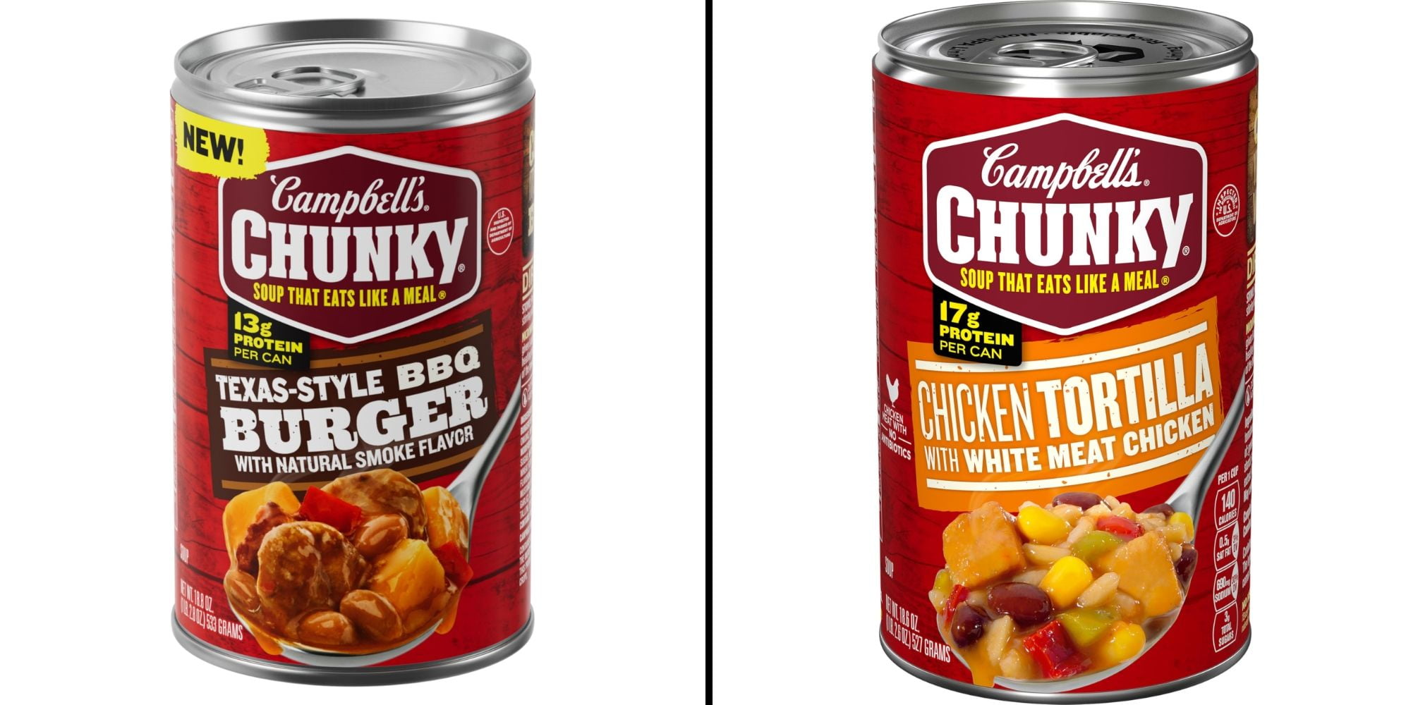 Campbell’s Chunky Texas-Style BBQ Burger Soup 18.8 oz & Chicken ...