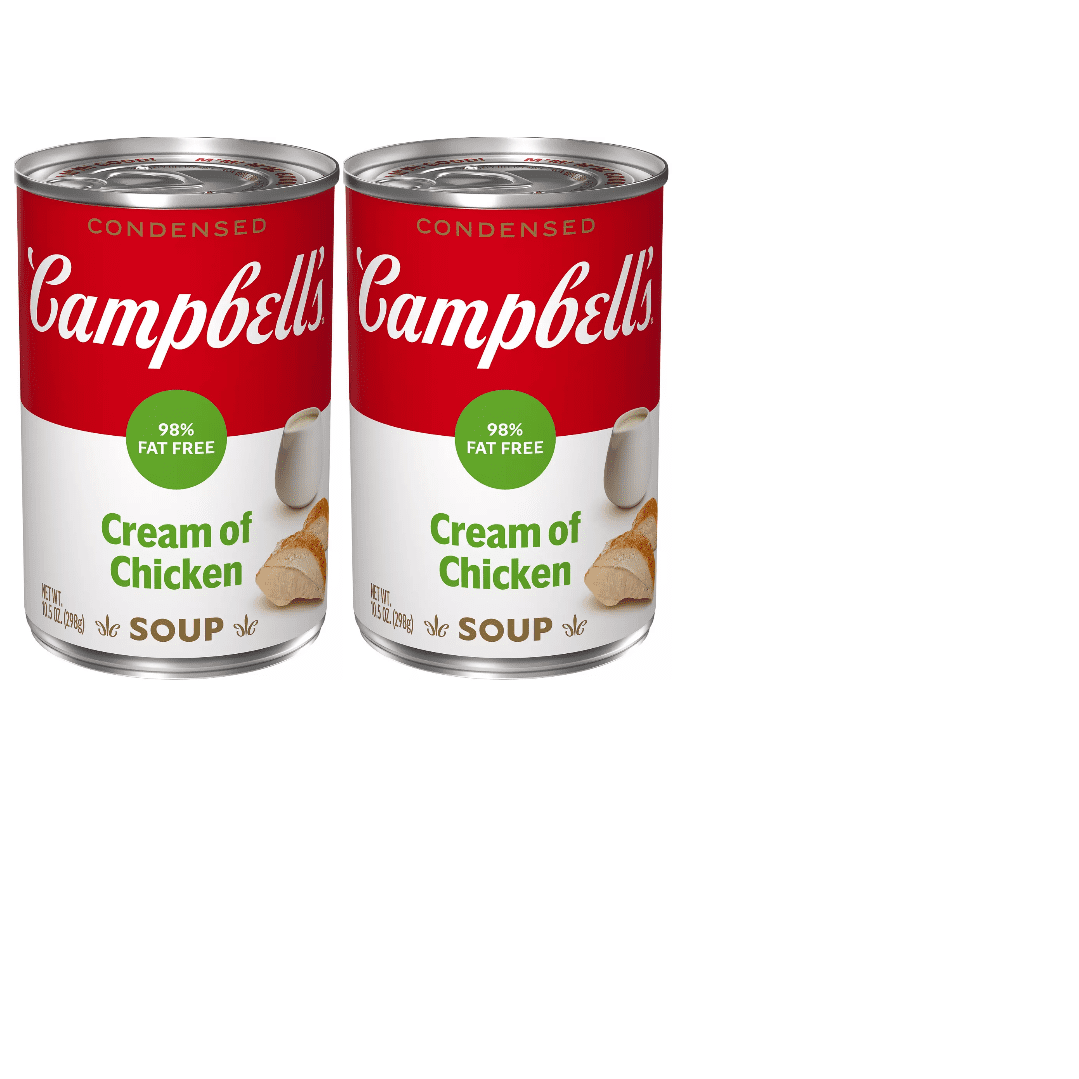 Campbell's Condensed 98% Fat Free Cream of Chicken Soup, 10.5 oz-pack ...