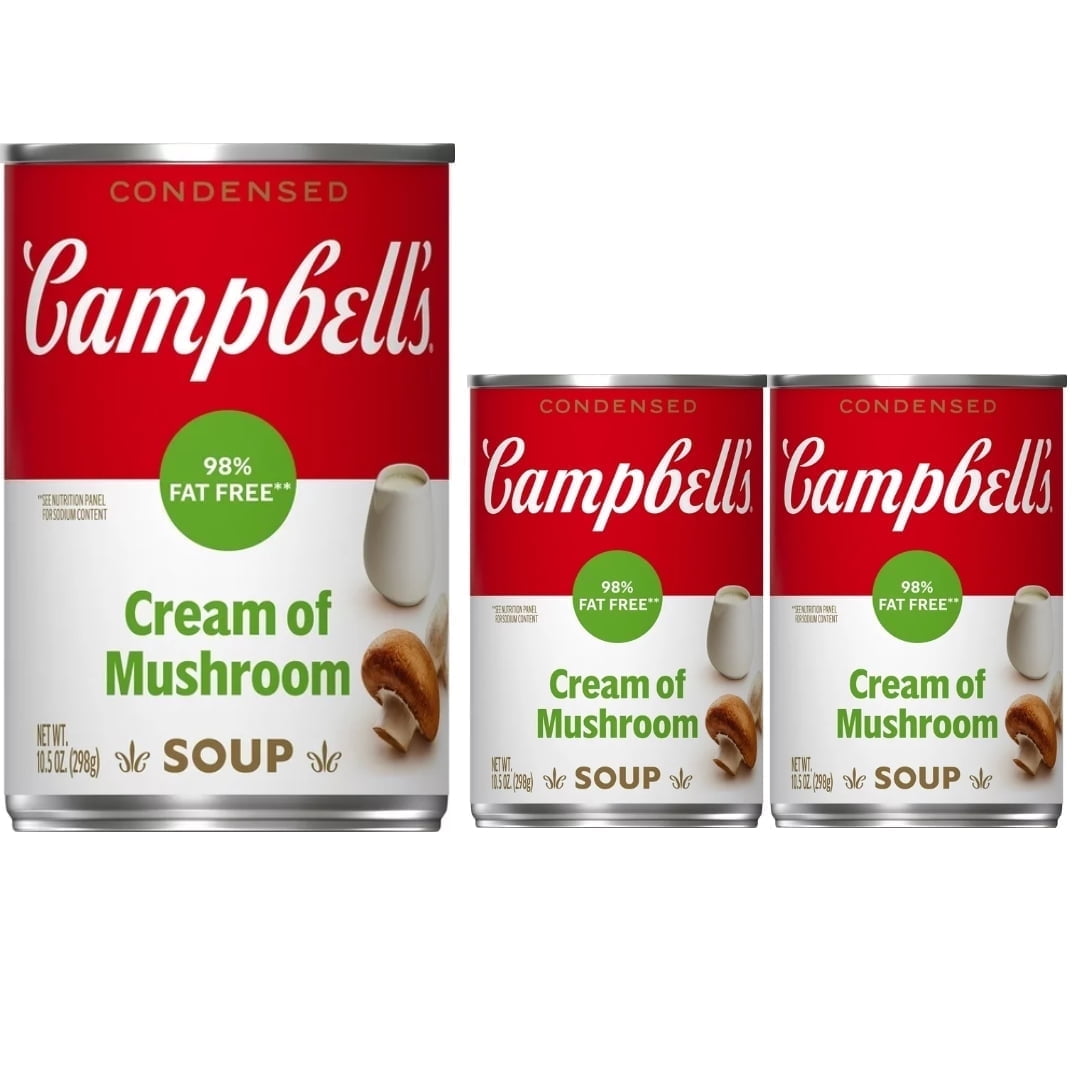 Campbell's Condensed 98% Fat Free Cream of Mushroom Soup - 10.5oz pack ...