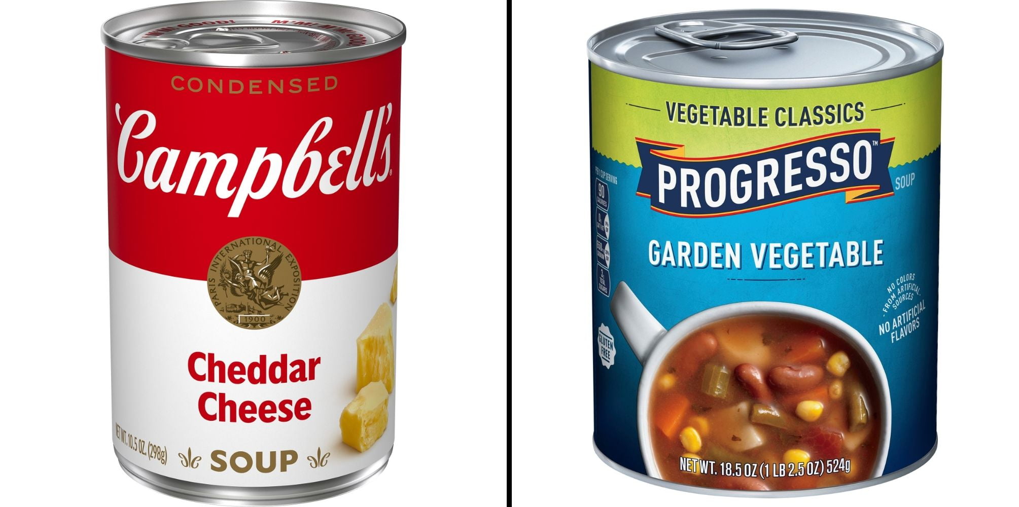 Campbell's Condensed Cheddar Cheese Soup 10.5 oz & Progresso Garden ...