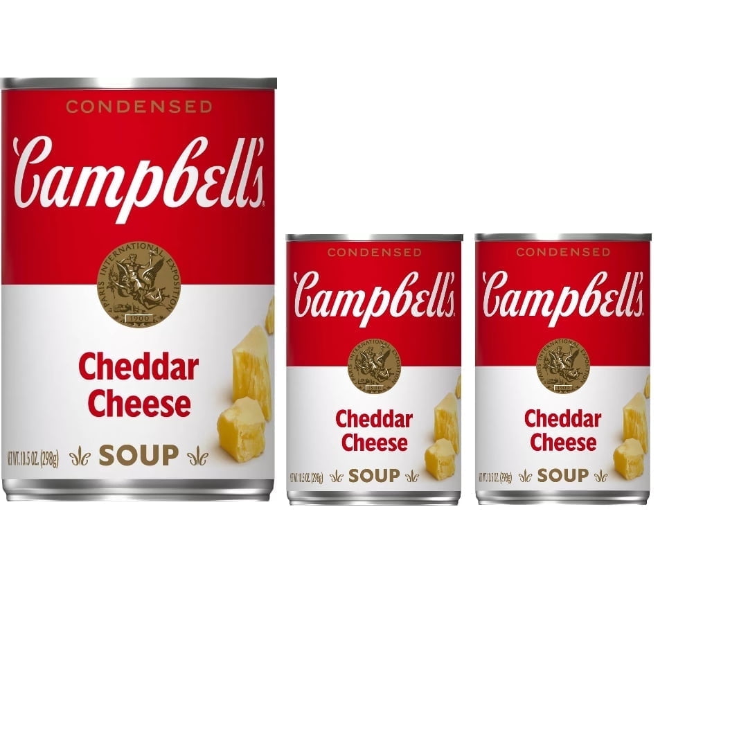 Campbell's Condensed Cheddar Cheese Soup, 10.5oz, Pack of 3, Velvety ...