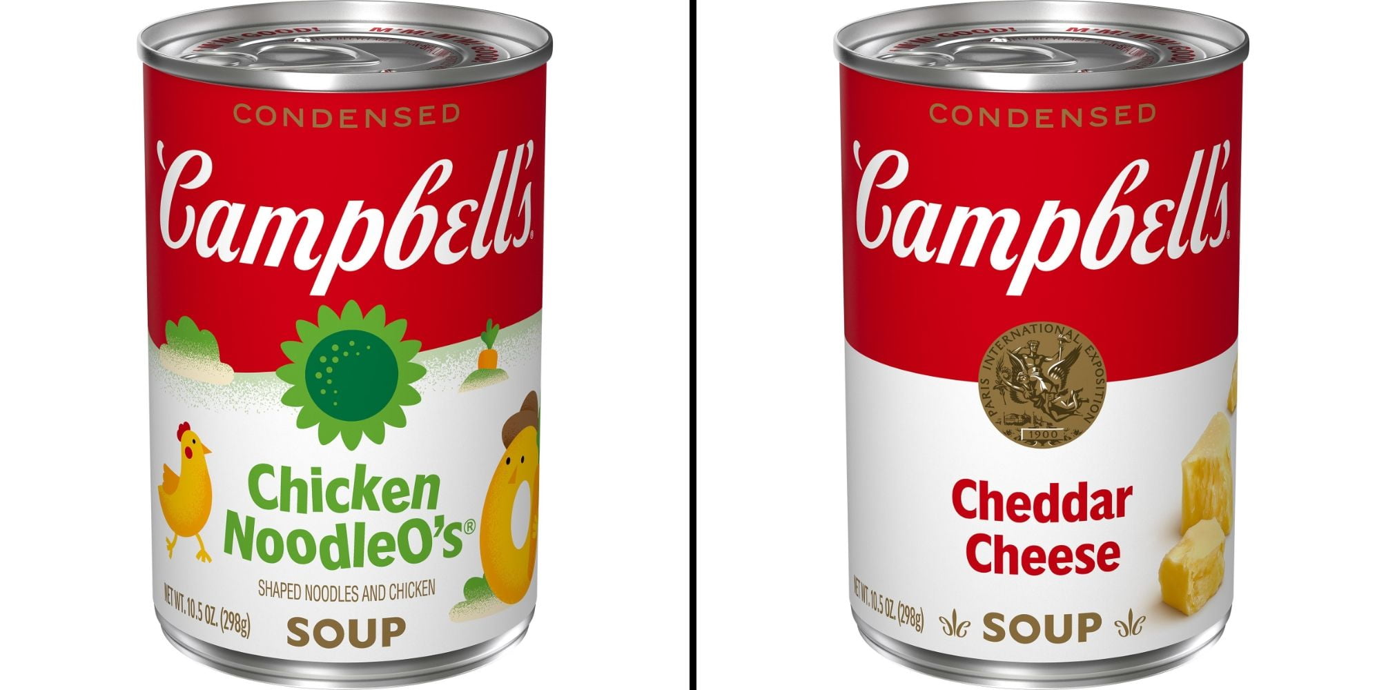 Campbell's Condensed Chicken NoodleO's 10.5 oz & Campbell's Condensed Cheddar Cheese 10.5 oz ...