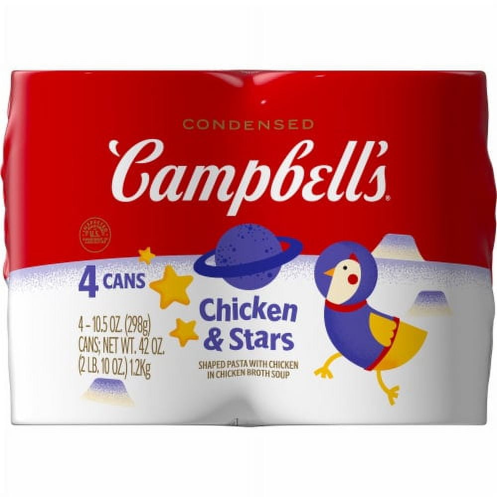 Campbell's Condensed Chicken & Stars Soup, Star-Shaped Pasta, 10.5 oz ...