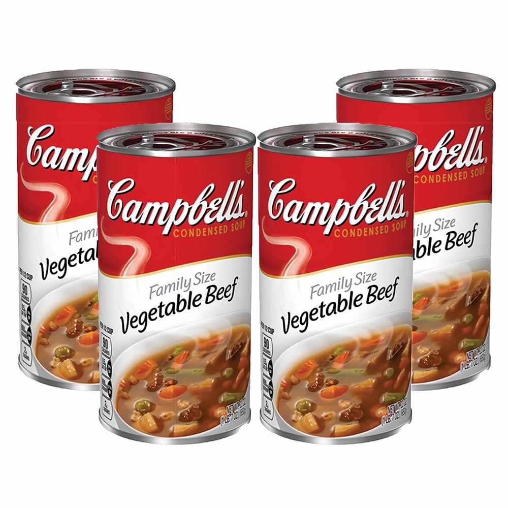 Campbell's Condensed Family Size Vegetable Beef Soup 23 oz. can (Pack ...