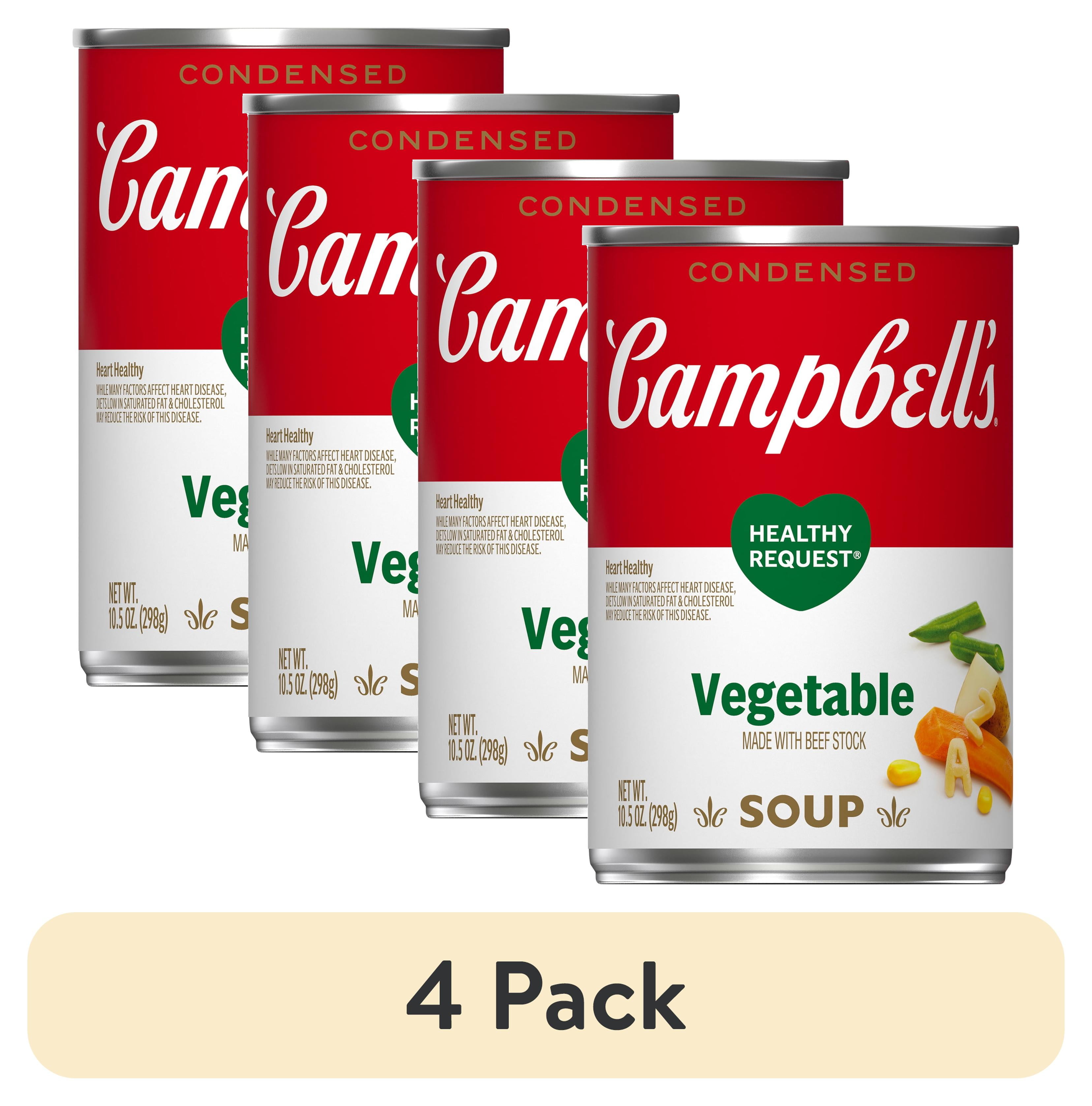 (4 pack) Campbell's Condensed Healthy Request Vegetable Soup, 10.5 ...
