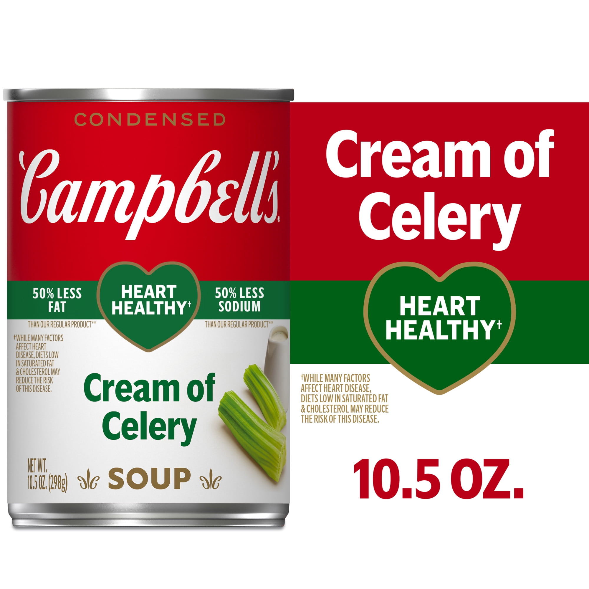 Campbell's Low Fat Heart Healthy Cream of Celery Soup, 10.5 oz Can ...
