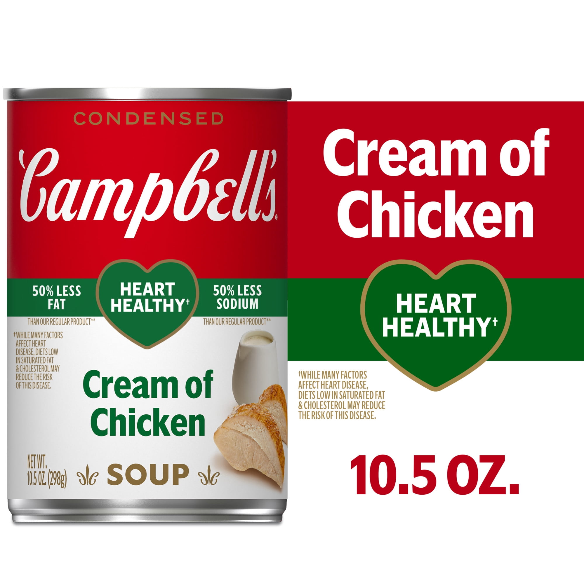 Campbell's, Heart Healthy Cream of Chicken Soup, 10.5 oz Can - Walmart.com