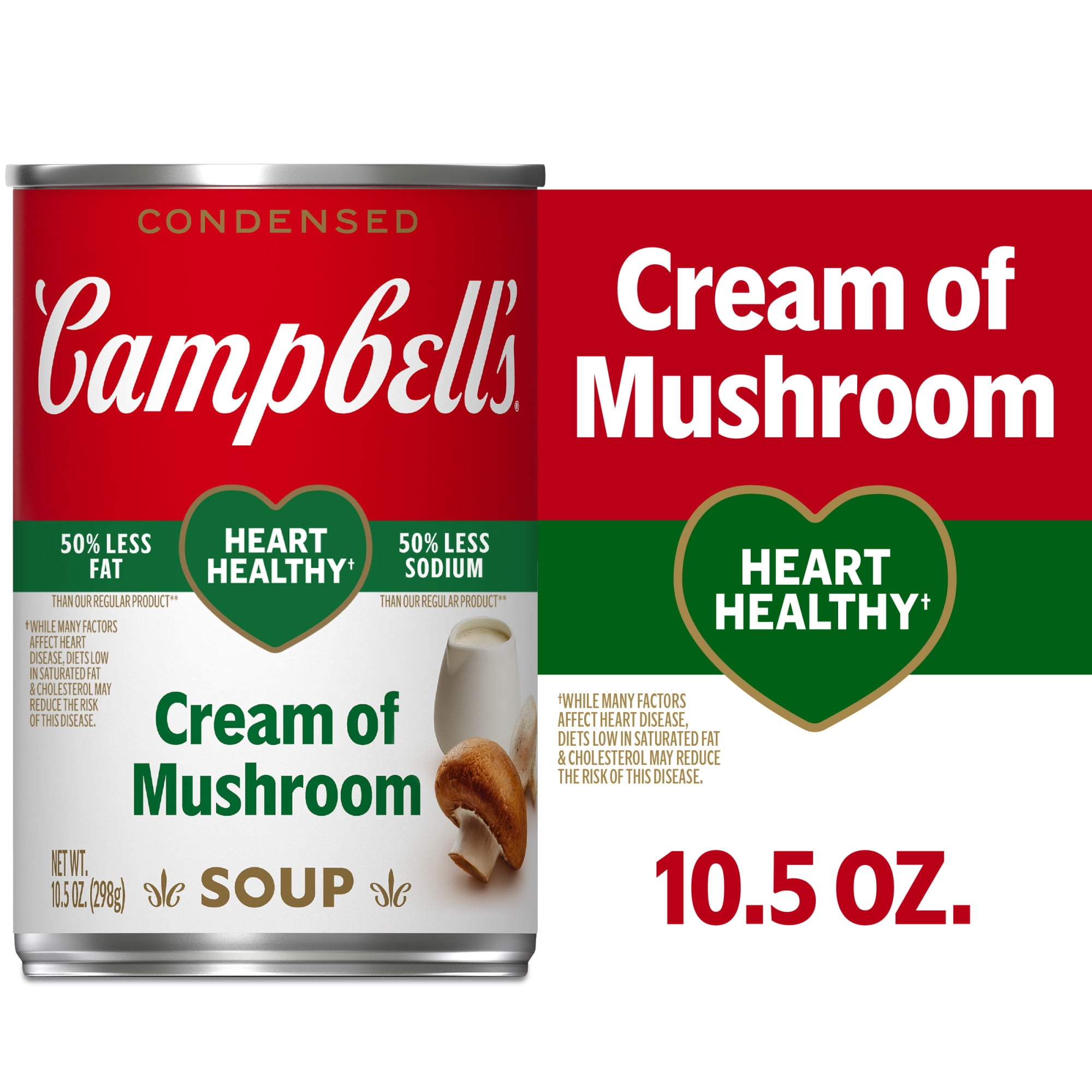 Campbell's Heart Healthy Cream of Mushroom Soup 10.5 oz Can with 50% ...