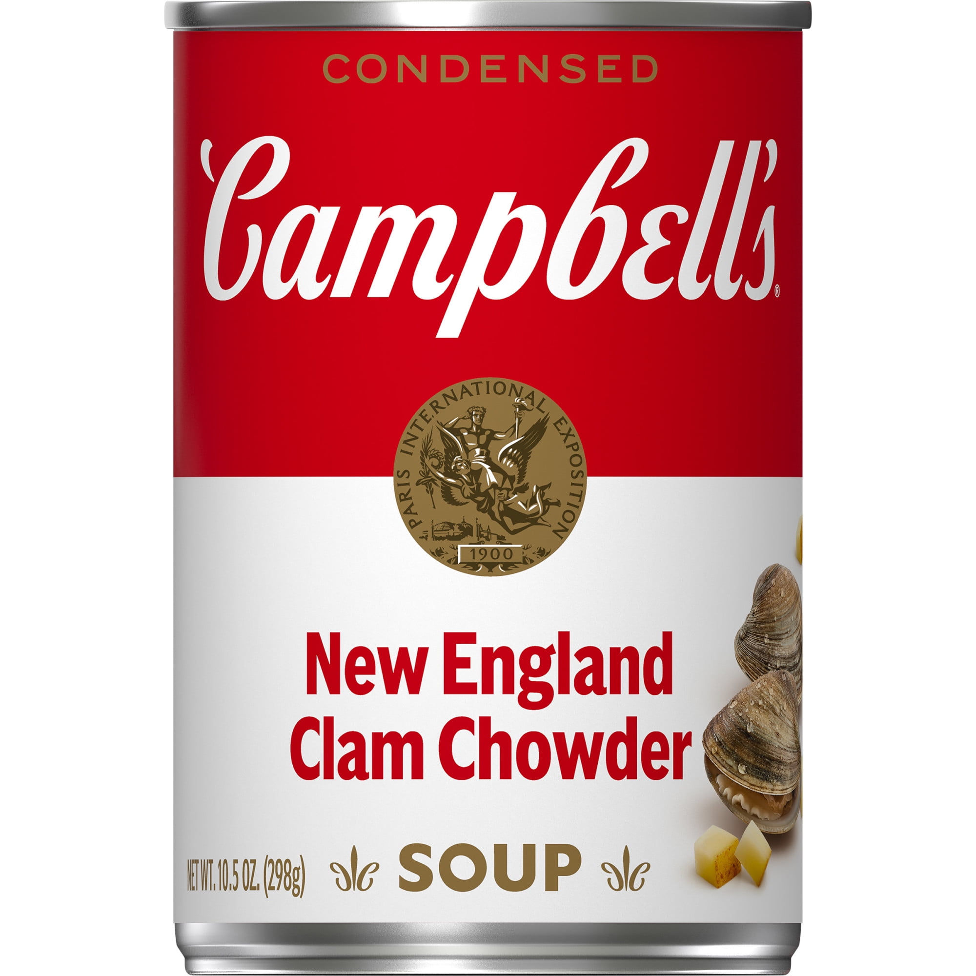 Campbell's New England Clam Chowder Soup, Creamy & Succulent, 10.5 oz ...