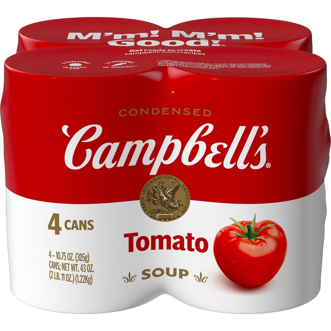 Campbell's Condensed Tomato Soup, 4 pk pack of 1, Tomato Soup ...