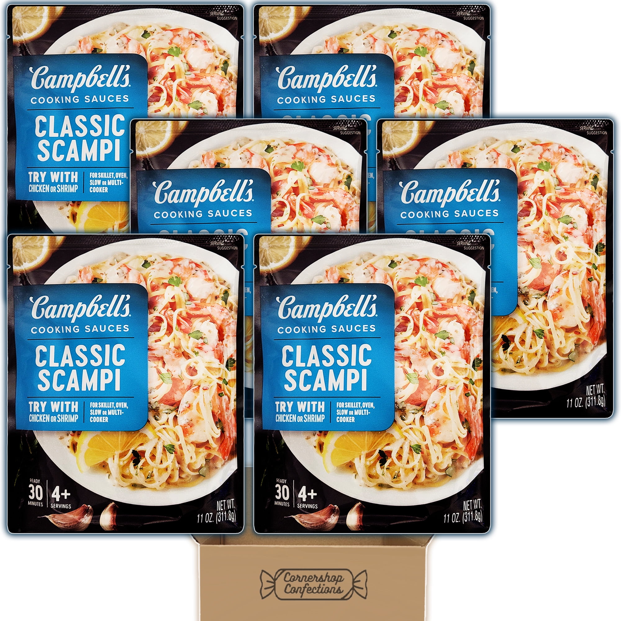 Campbell's Cooking Sauces Classic Scampi 6 Pouch Bulk Pack - Over 24 ...