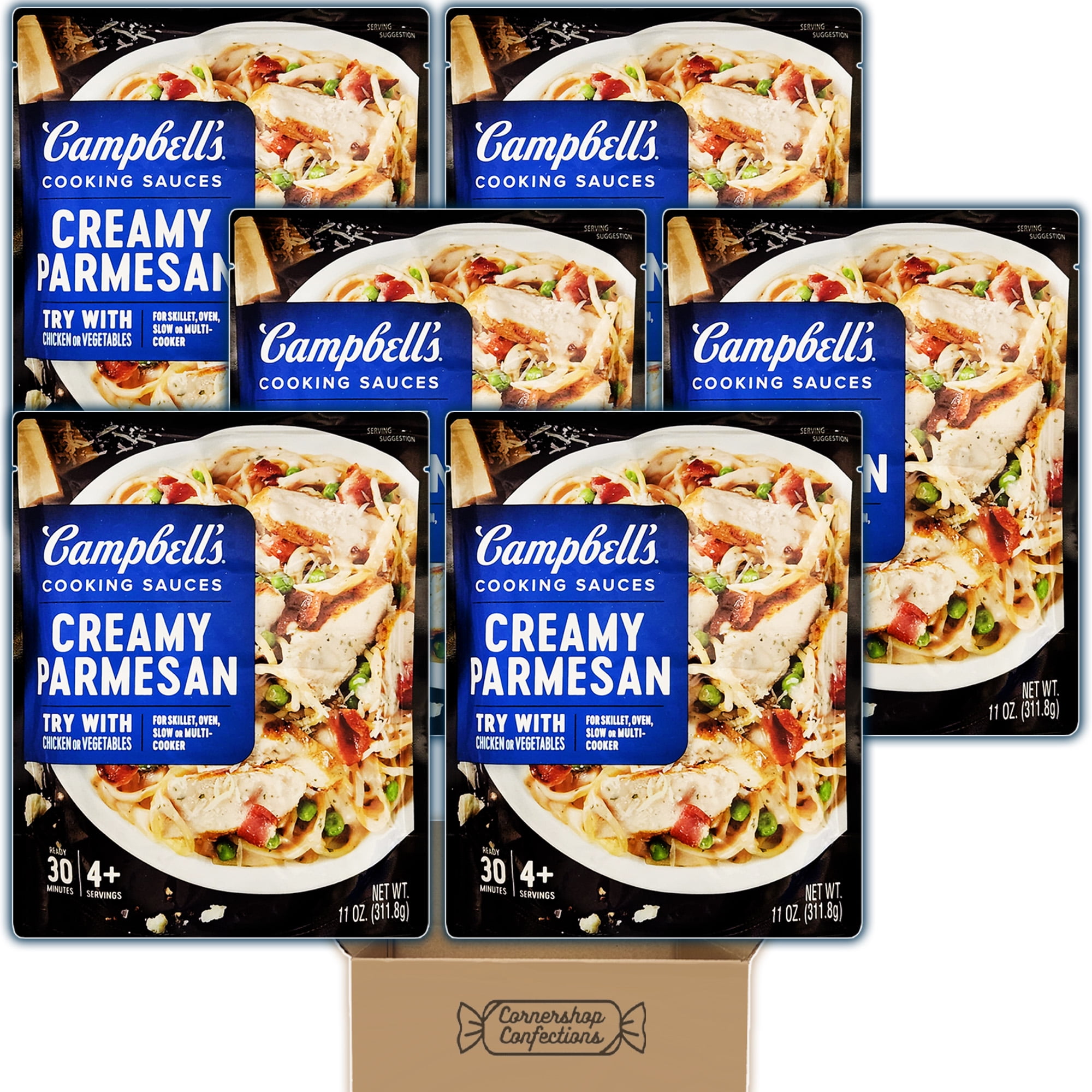 Campbell's Cooking Sauces Creamy Parmesan 6 Pouch Bulk Pack - Over 24 ...