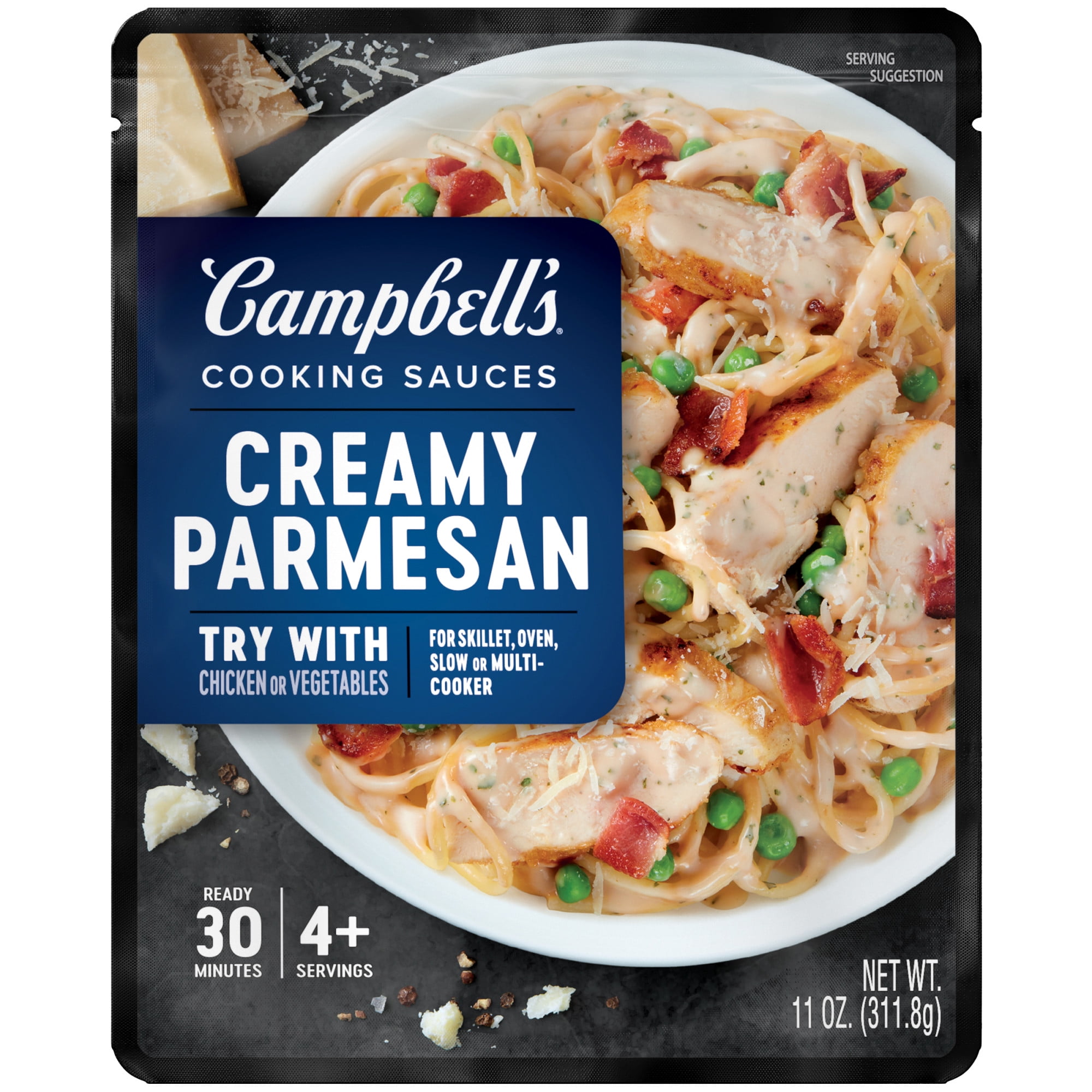 Campbell's Creamy Parmesan Chicken Cooking Sauce, 11 oz Pouch - Walmart.com