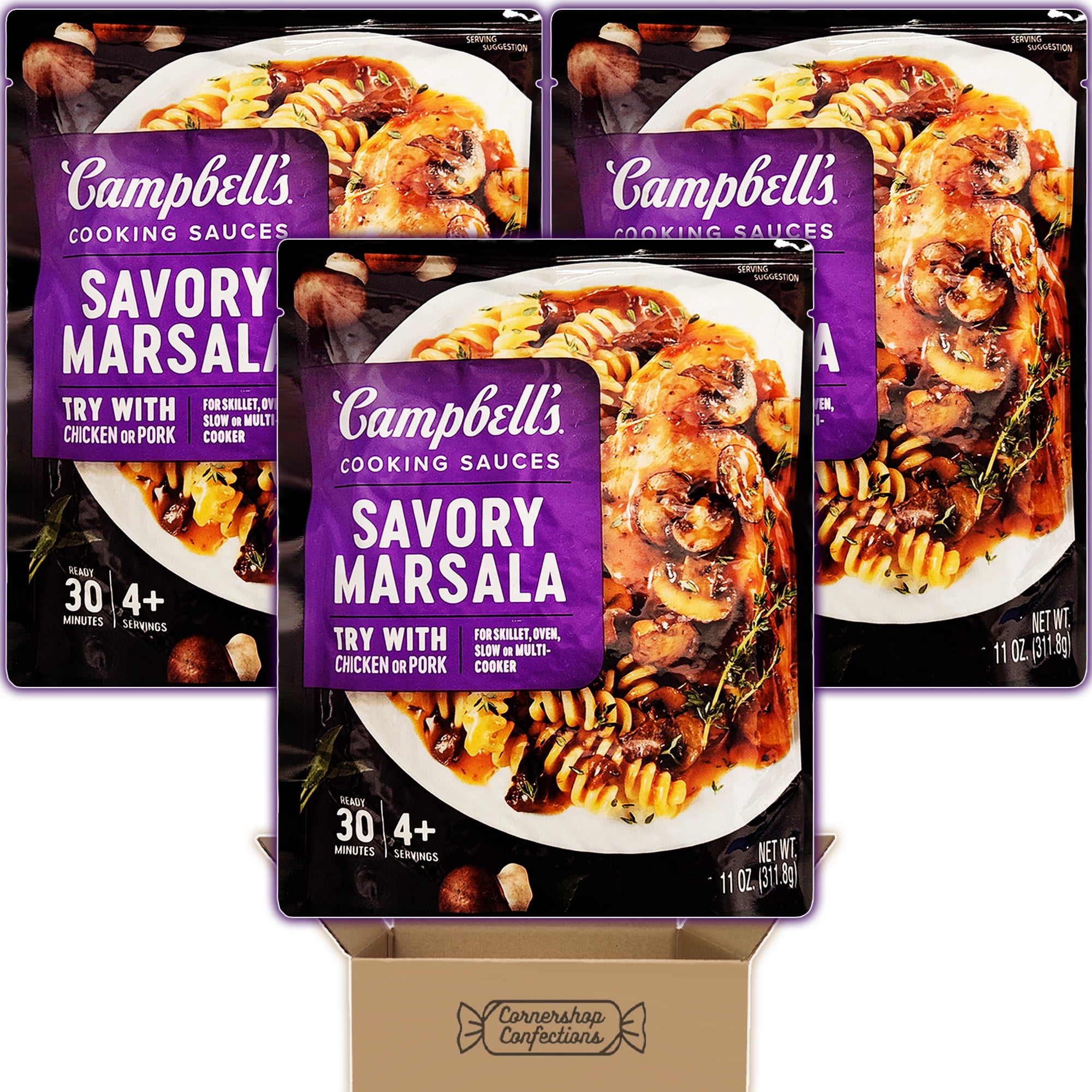 Campbell's Cooking Sauces Savory Marsala 3 Pouch Bulk Pack - Over 12 ...