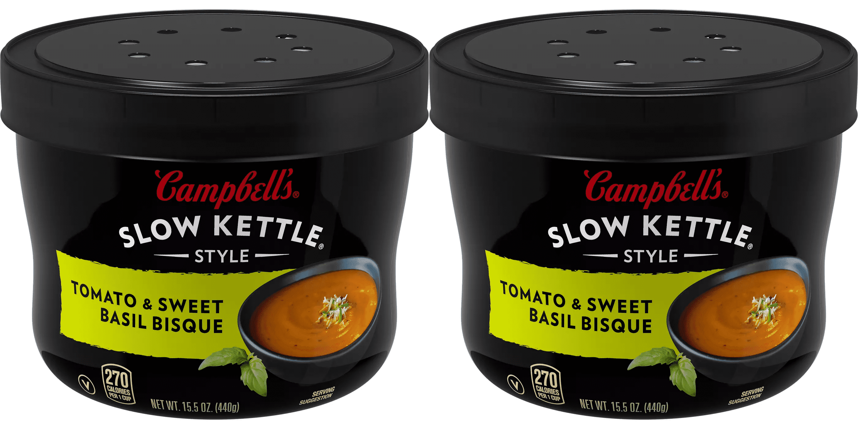 Campbell's Slow Kettle Tomato & Sweet Basil Bisque, 15.5 oz pack of 2 - Walmart.com
