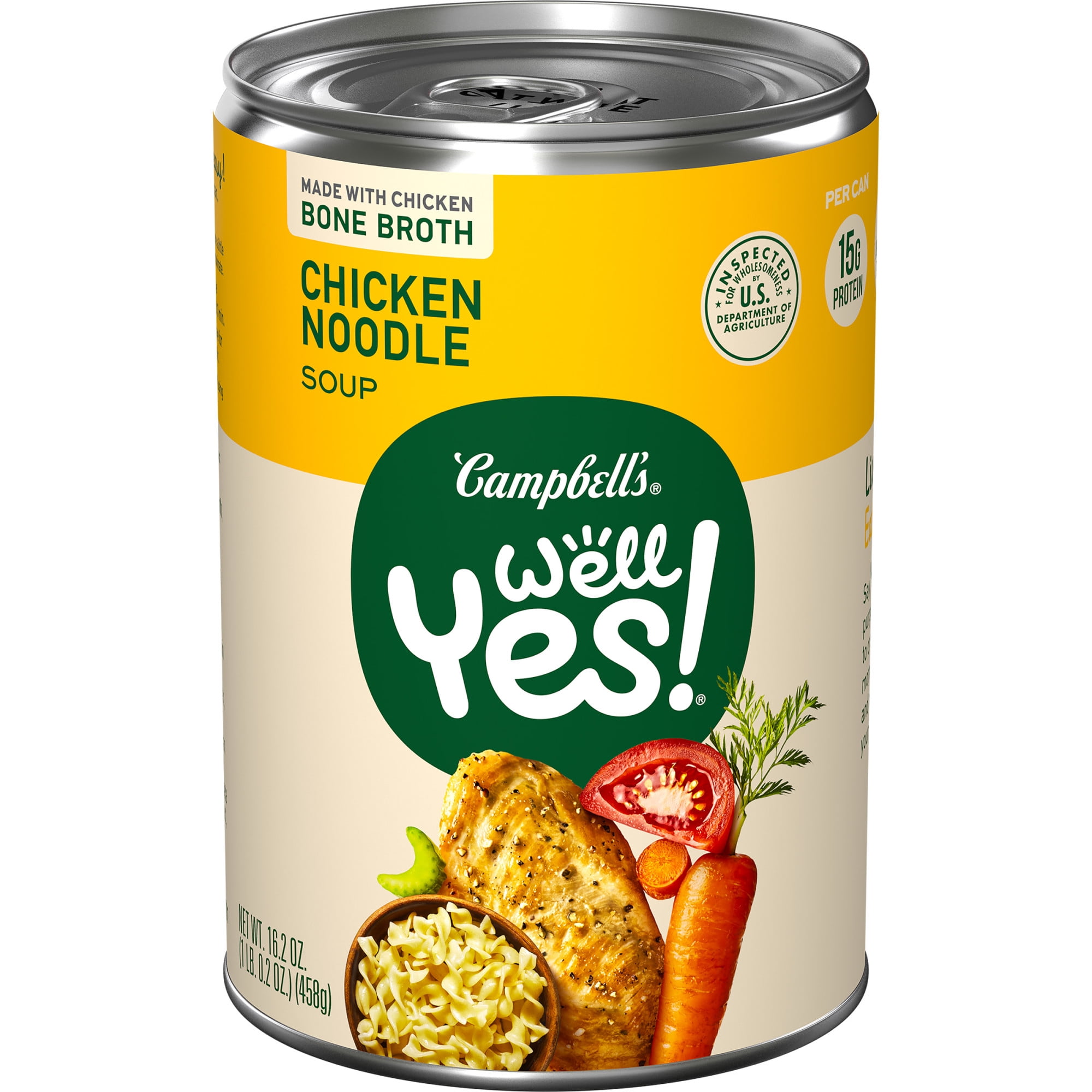 Campbell's Well Yes! Nutritious Chicken Noodle Soup with Bone Broth, 16 ...