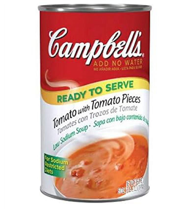 Campbells Ready To Serve Low Sodium Tomato Soup w/Tomato Pieces - 50 oz ...