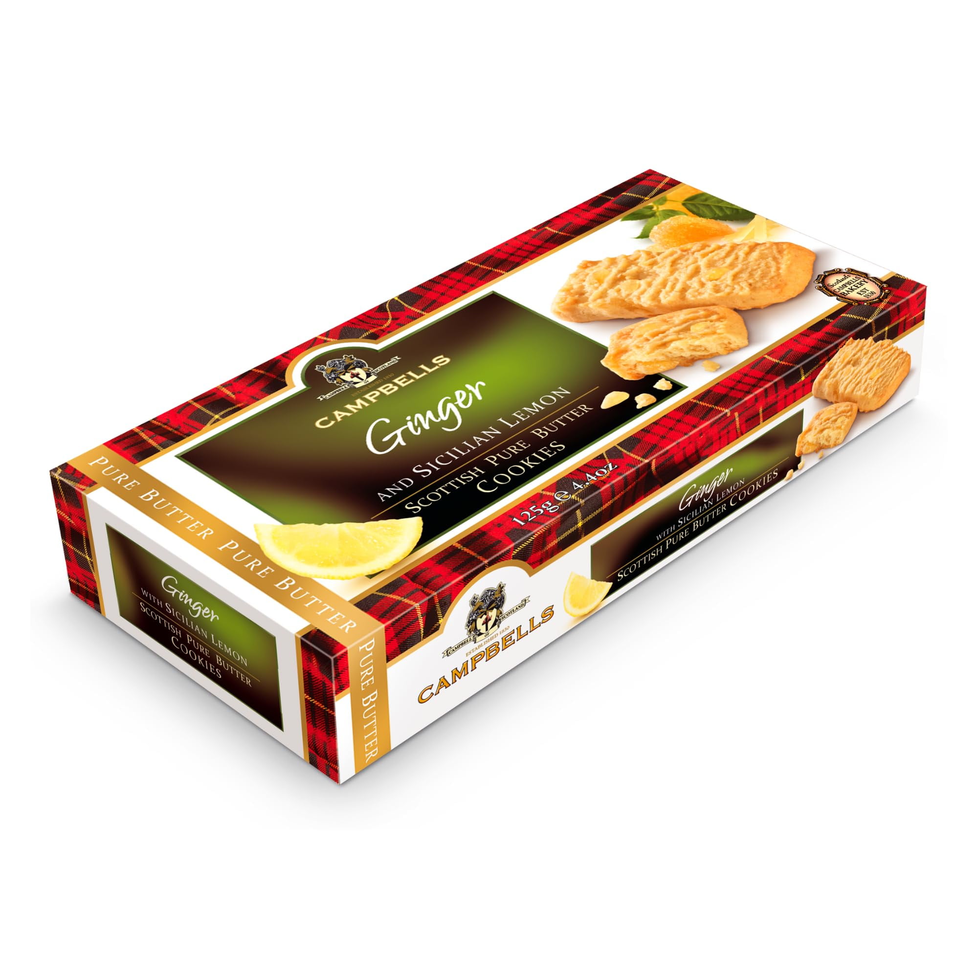 Campbells Shortbread with Ginger DMF15 & Sicilian Lemon | Scottish Pure ...