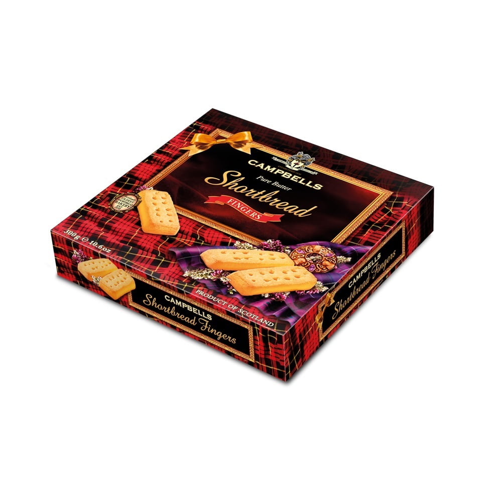 Campbells Shortbread Pure Butter Traditional Fingers Carton 300g (Pack ...
