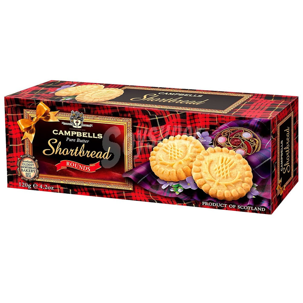 Campbells Shortbread Round Authentic Scottish Delicacy Biscuits 120g ...