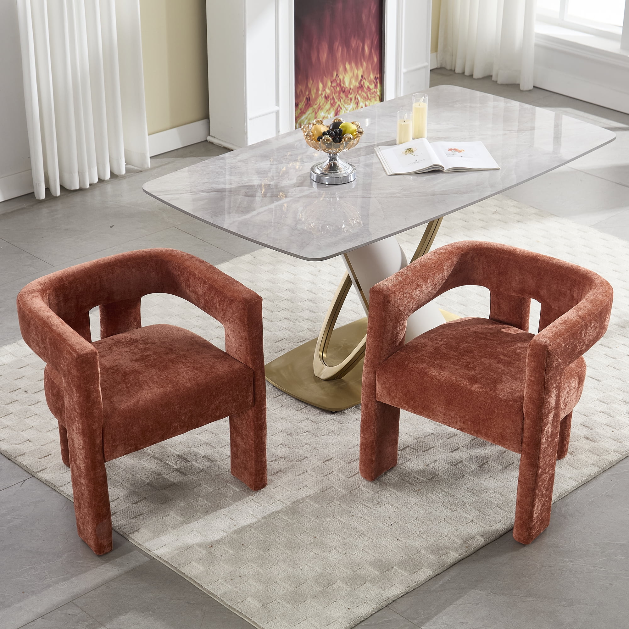 Campcraft Contemporary Designed Fabric Upholstered Accent/Dining Chair ...
