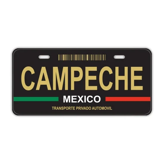 Campeche Mx Mexico Me.Xi.Can License Plate Style Sticker Phone Decal ...