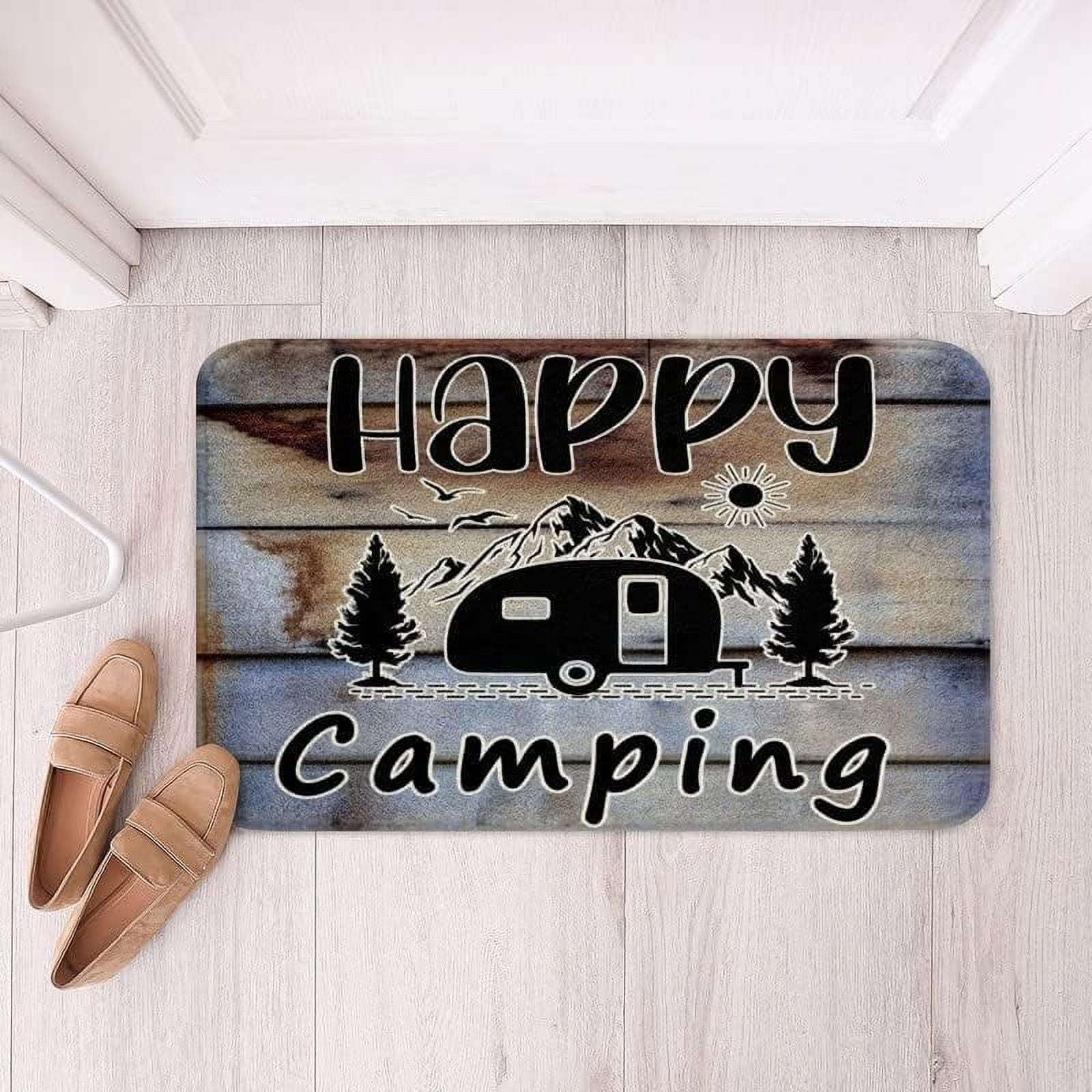 Camper Bathroom Rugs Car Happy Camping Btah Rugs for Shower Tub for ...