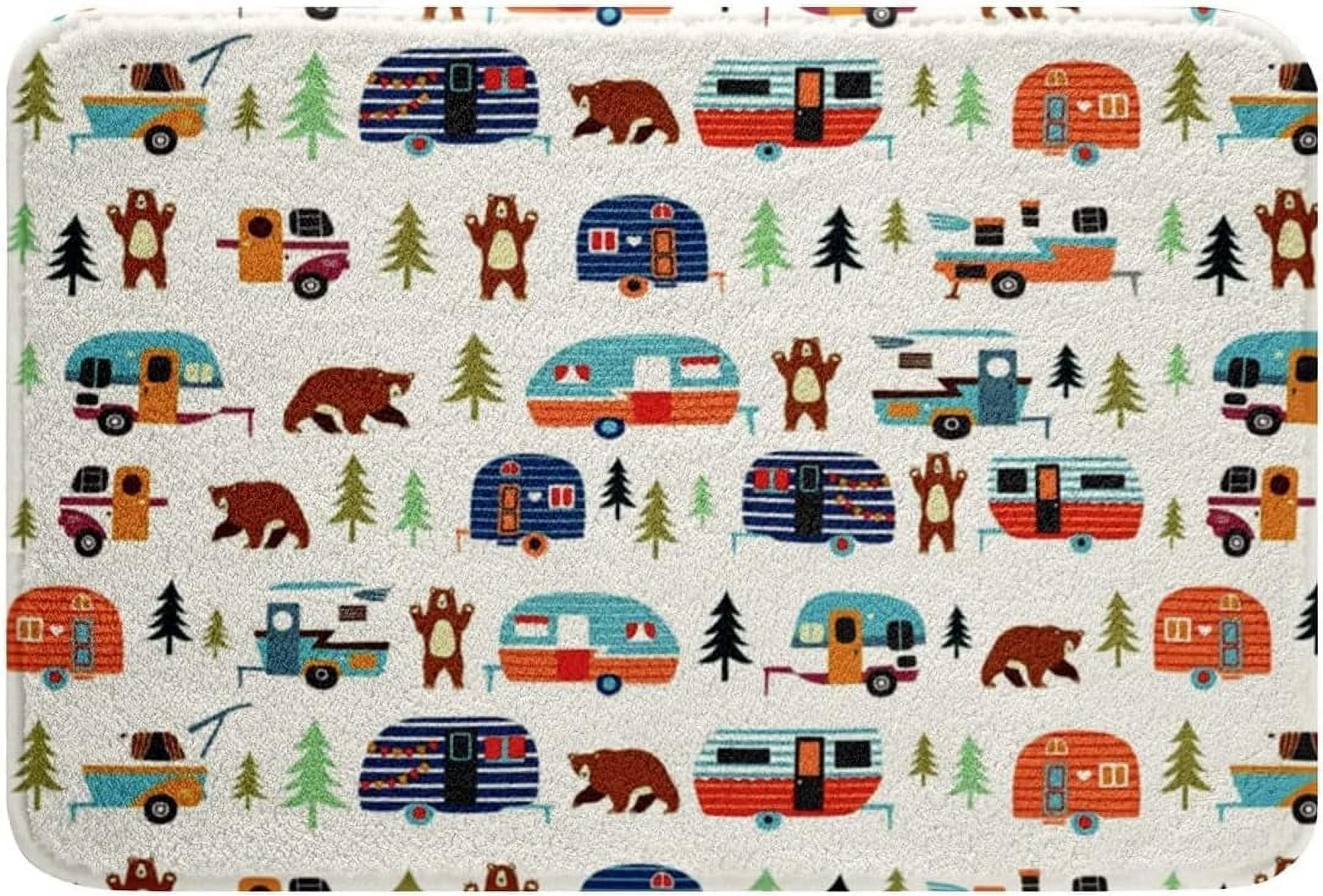 Camper Bathroom Rugs Farmhouse Camping Van Bath Mats for Boys Girls ...