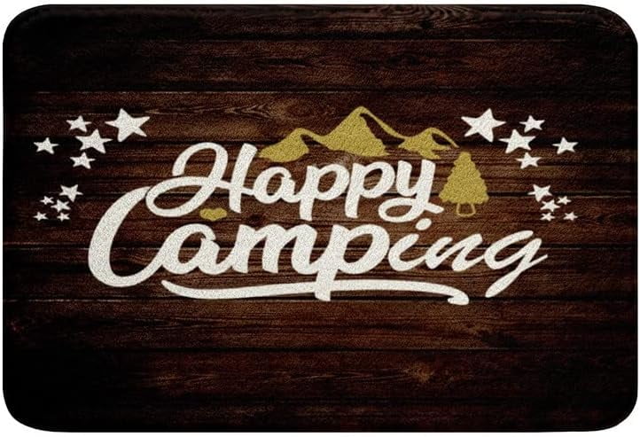 Camper Bathroom Rugs Happy Camping Bath Rugs for Shower Tub RV Camping ...
