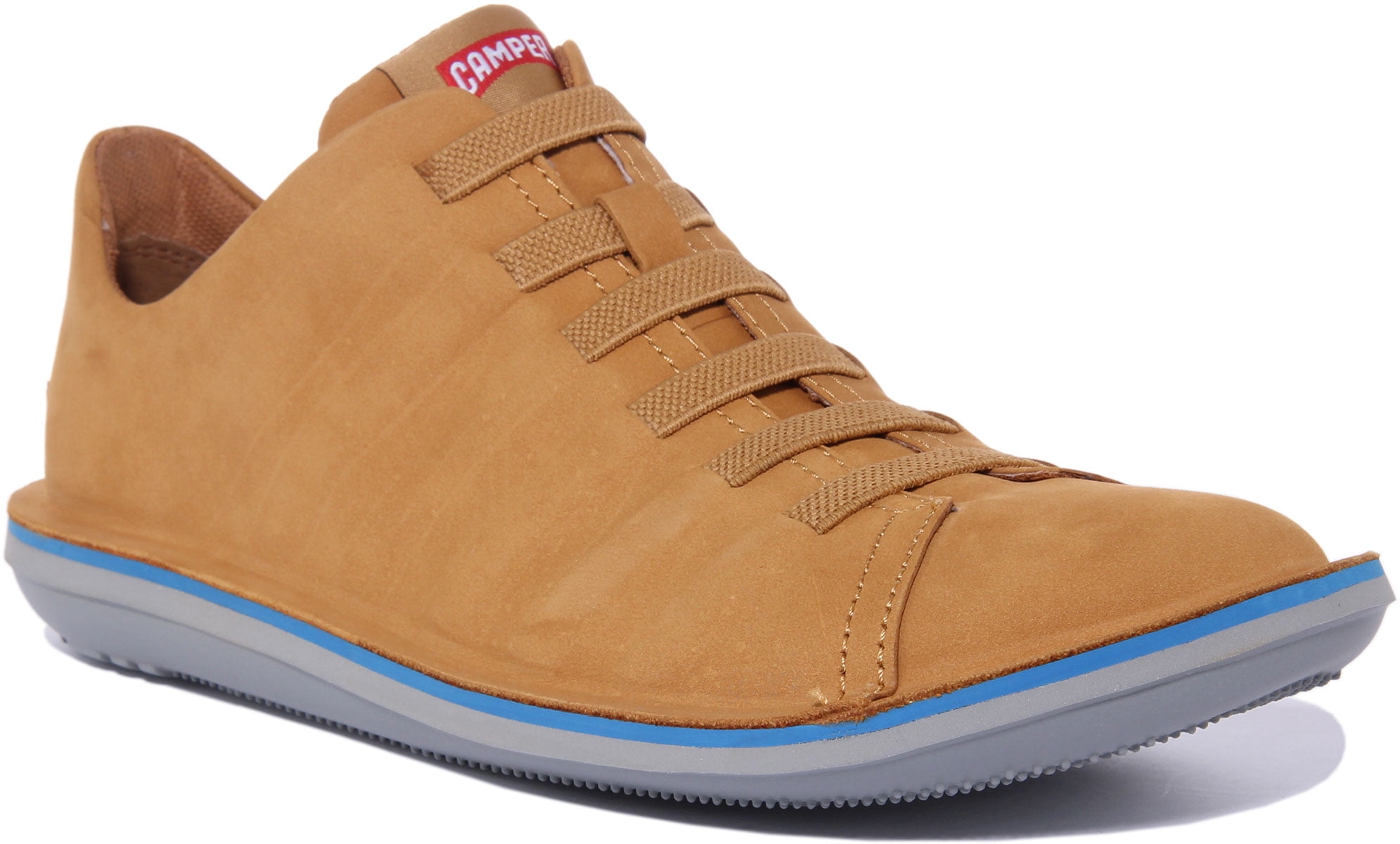 Camper Beetle Men's Elastic Lace Up Nubuck Leather Trainers In Brown ...