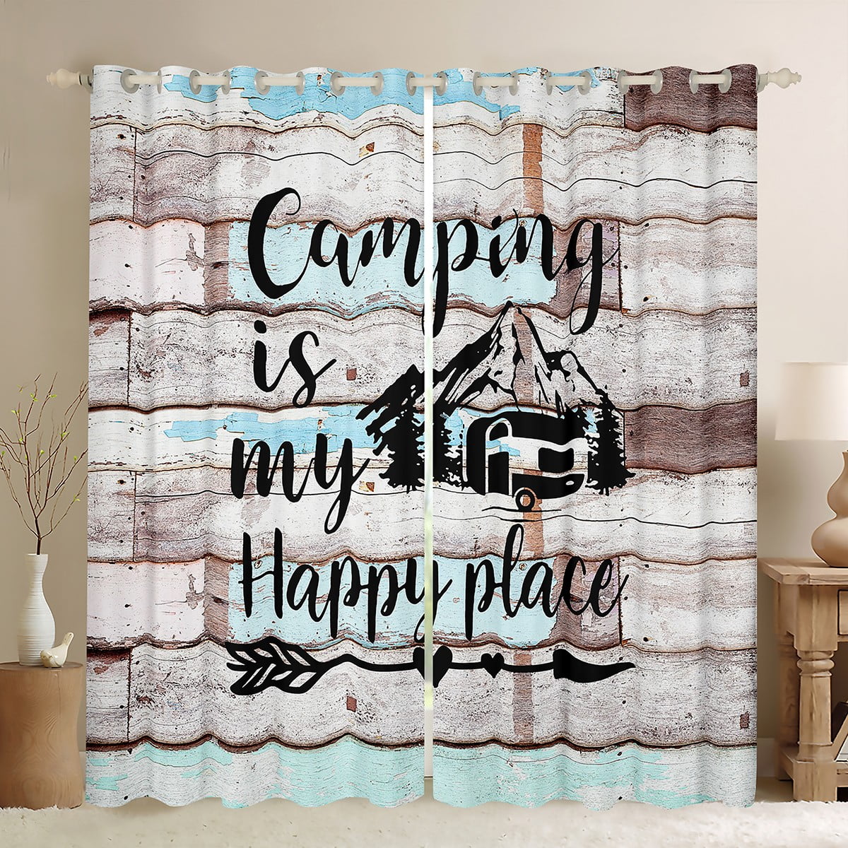 Camper Blackout Curtains,Camping Themed Curtains & Drapes for Travel ...