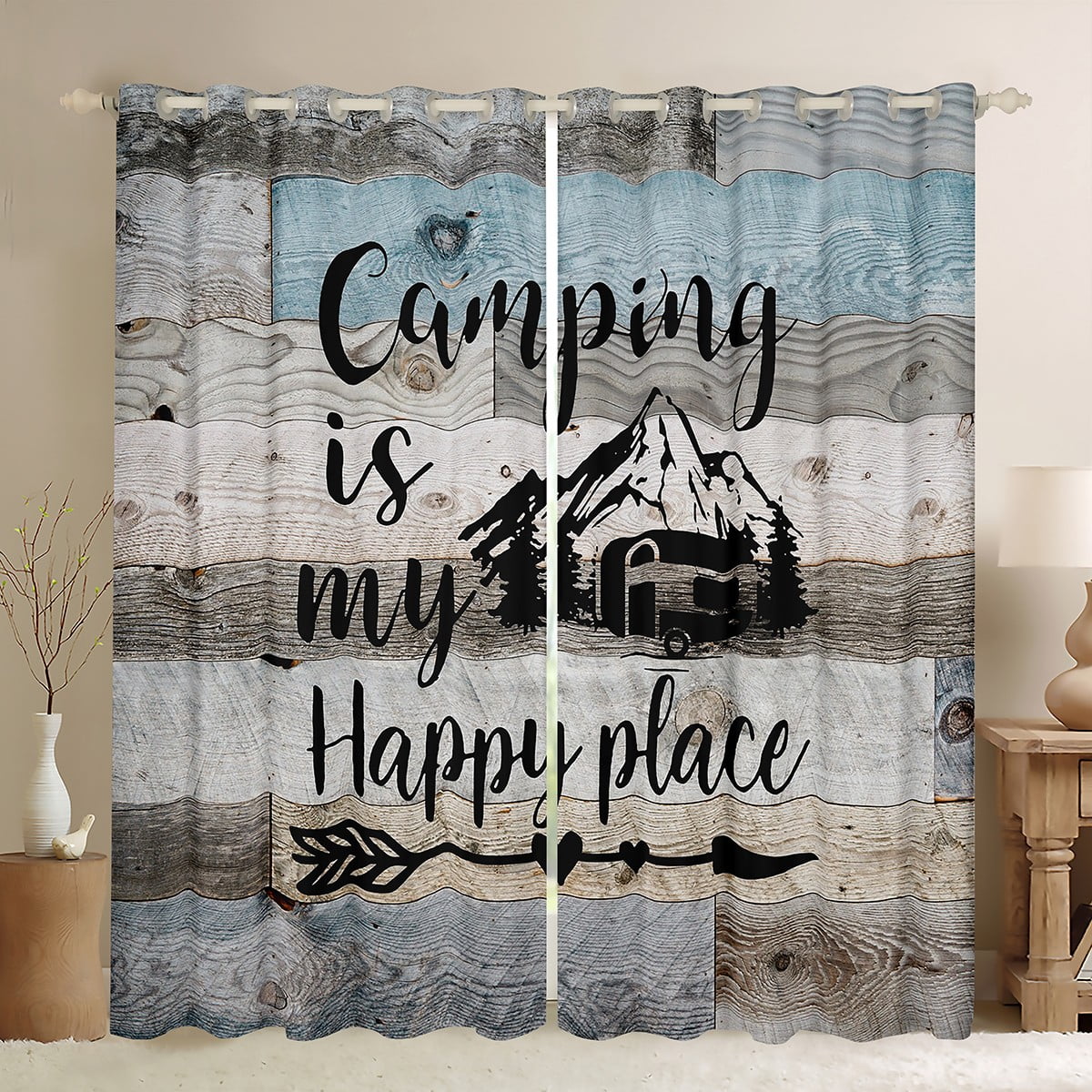 Camper Blackout Curtains,Camping Themed Curtains & Drapes for Travel ...