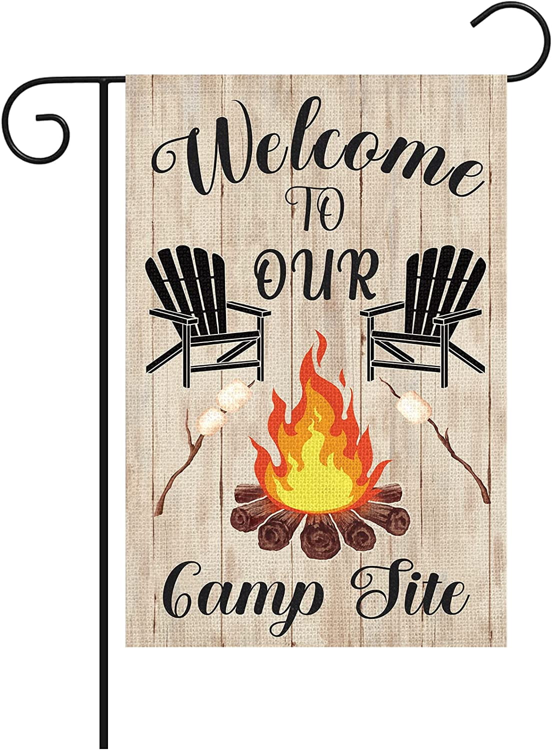 Camper Camping Garden Flag for Campsite Vertical Double Sided, Welcome ...