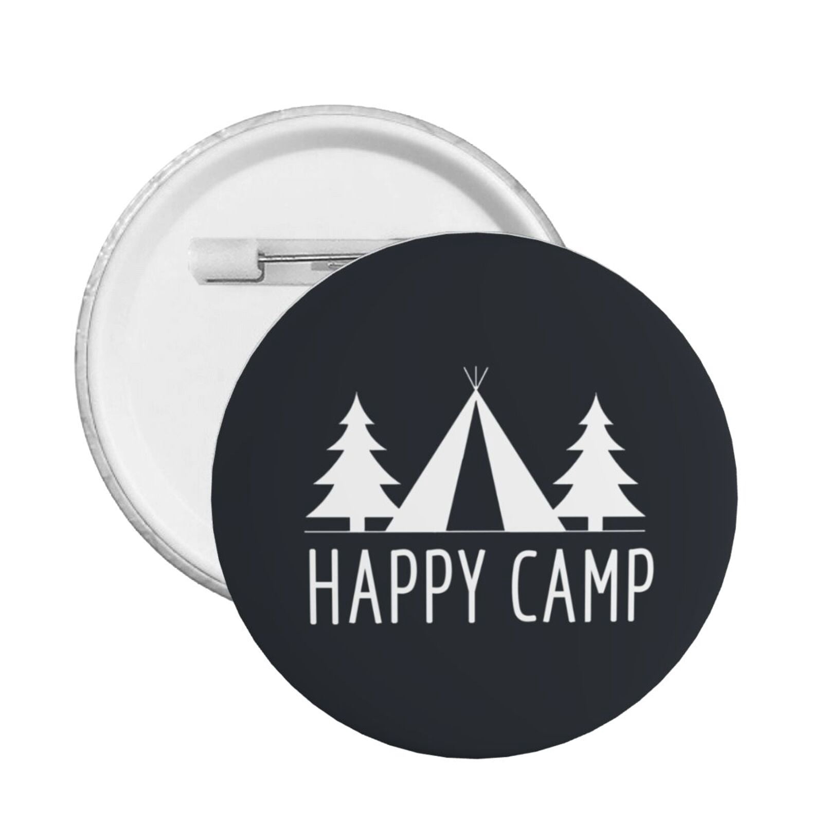 Camper Camping Happy Camp Month Circular Button Fashion Badge ...