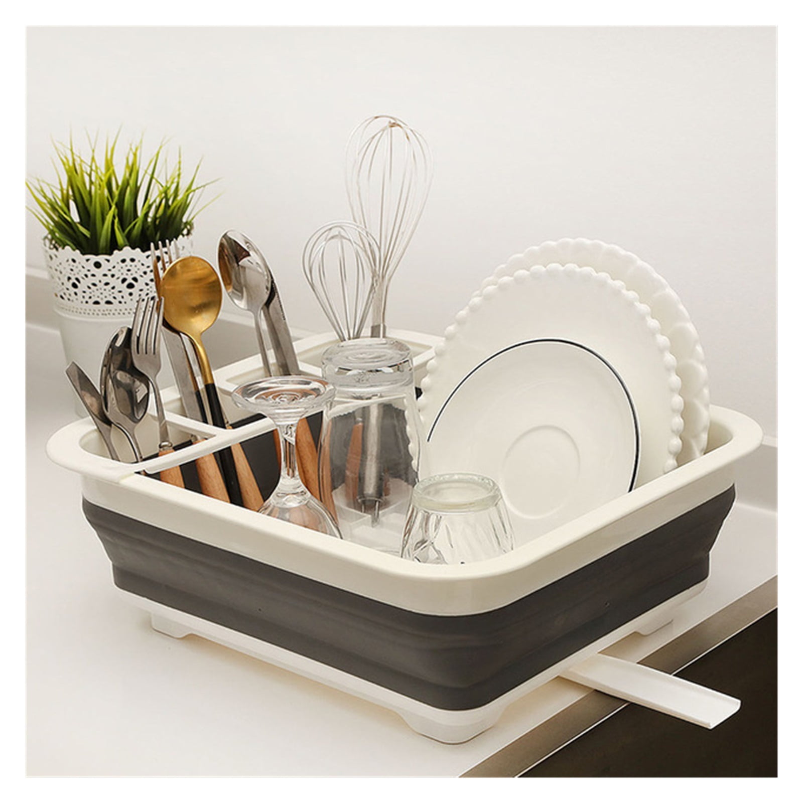 Camper Car Foldable Dish Rack Tableware Rack Portable Bowl Rack TPR ...
