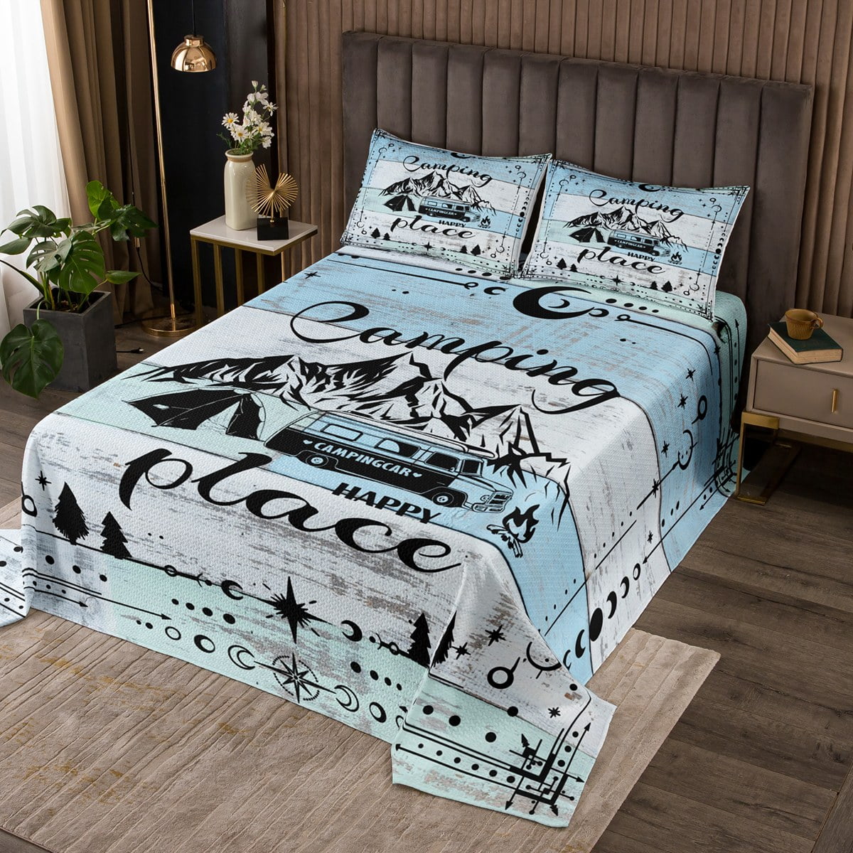 Camper Coverlet Set Happy Camping Bedspread Set Rv Camping Quilt Set camper-coverlet-set-happy-camping-bedspread-set-rv-camping-quilt-set