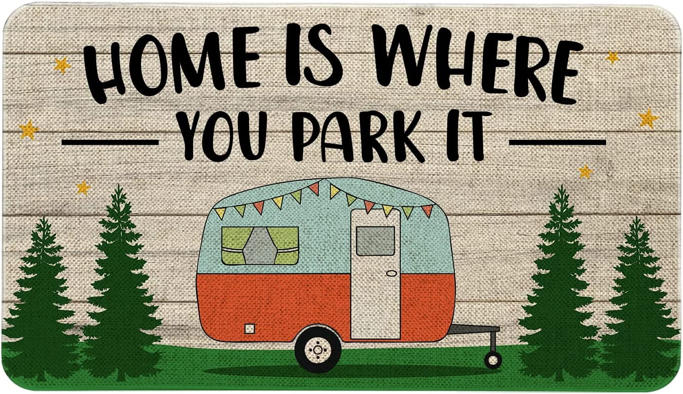 Camper Door Mat 30 X 17 Inch Camping Doormat Indoor Outdoor Entrance ...