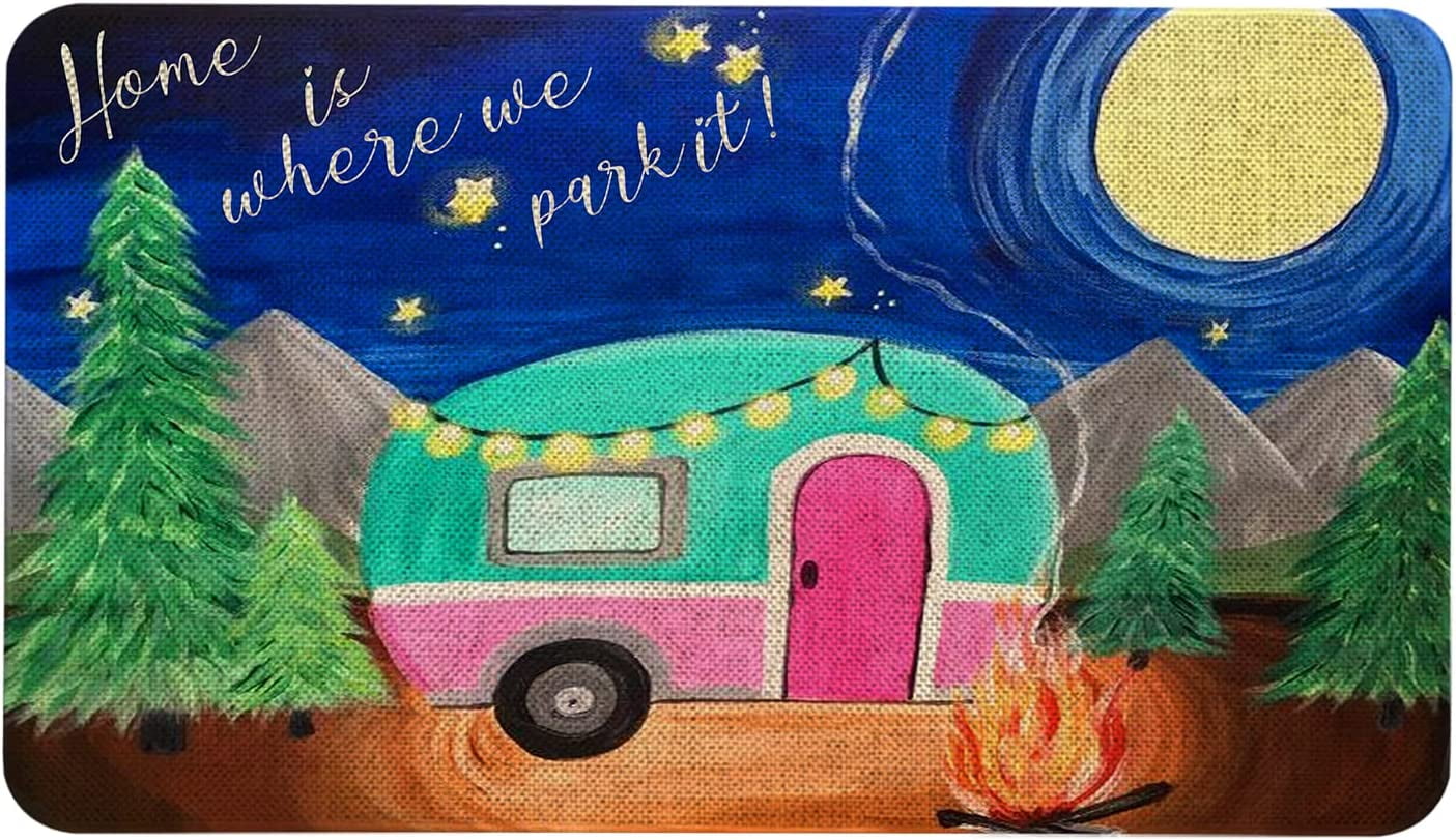 Camper Door Mat 30 X 17 Inch Camping Doormat Indoor Outdoor Entrance ...