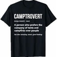 Camper Funny Camptrovert Definition RV Glamping Tent Camping T-Shirt ...