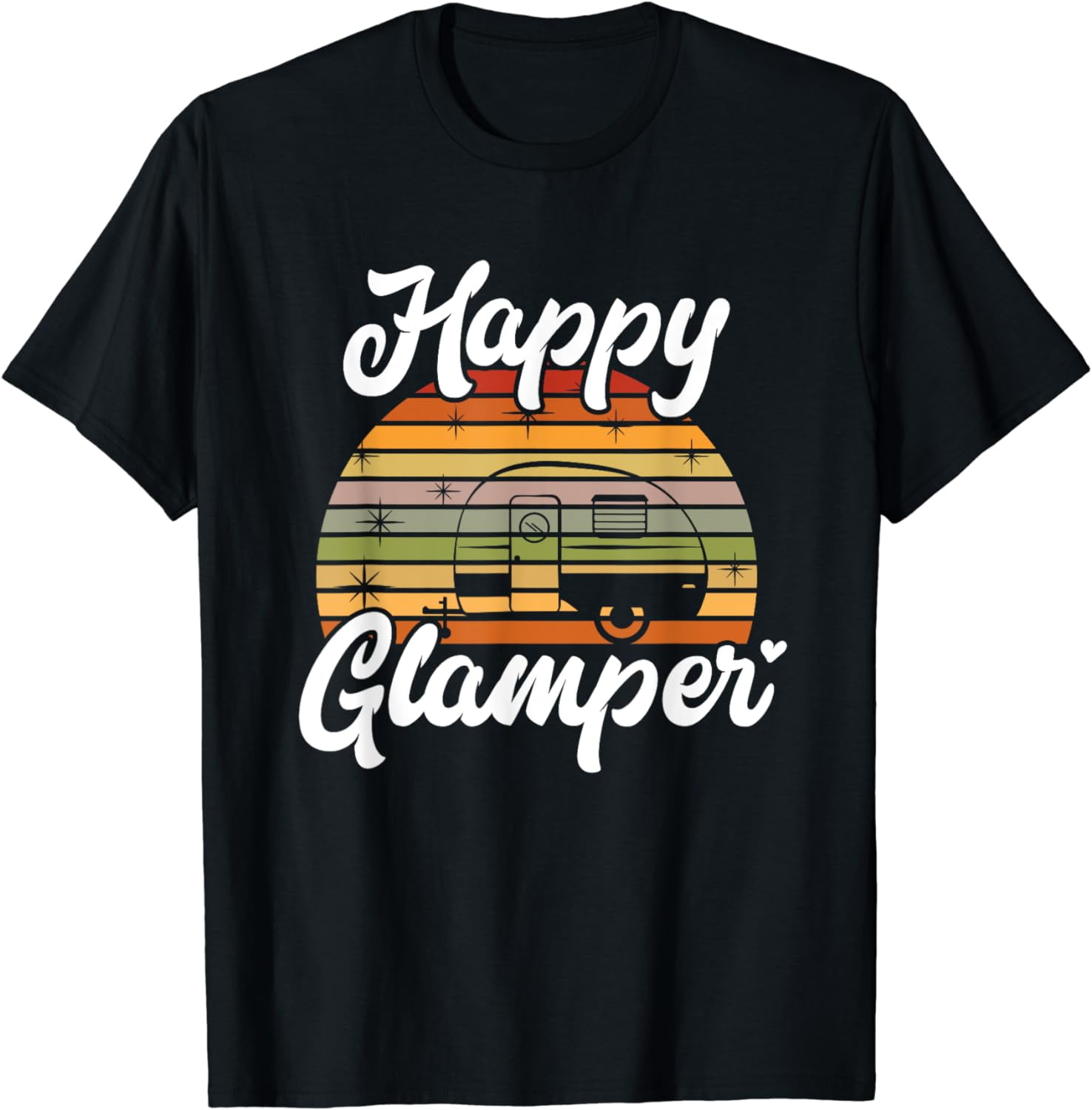 Camper Funny Glamping Happy Glamper T-Shirt - Walmart.com