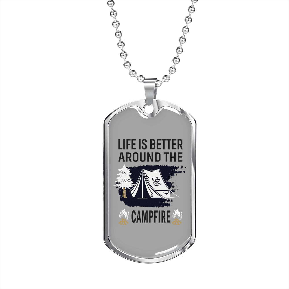 Camper Necklace Around The Campfire Necklace Stainless Steel or 18k ...