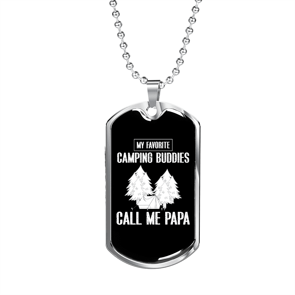 Camper Necklace Call Me Papa Necklace Stainless Steel or 18k Gold Dog ...