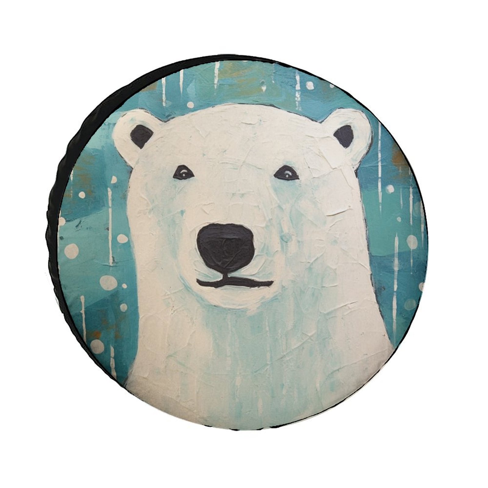 Camper Spare Tire Cover 12inch Polar Bear Mini Oil Painting ...