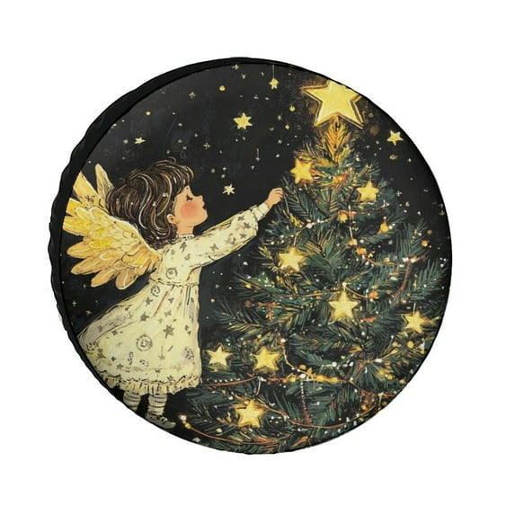 Camper Spare Tire Cover 13inch Christmas Angel Holiday Winter Christmas ...