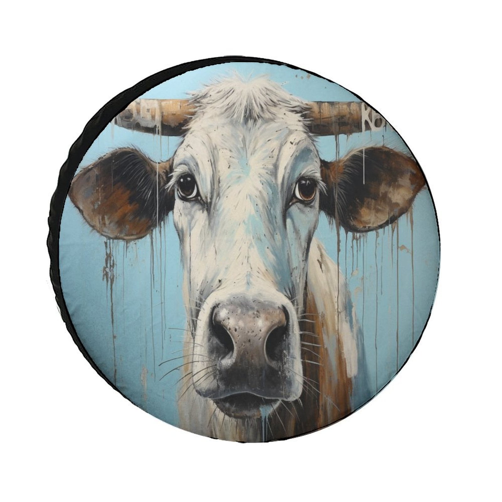 Camper Spare Tire Cover 13inch Cow Painting Weatherproof Wheel ...