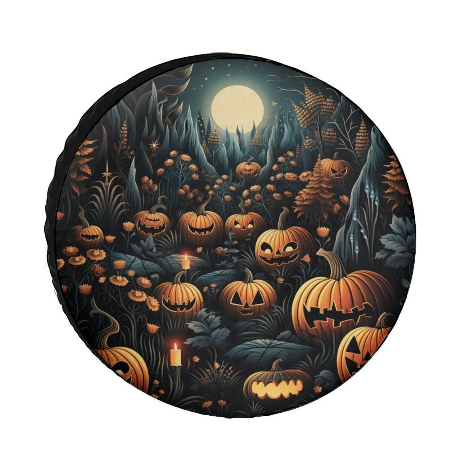 Camper Spare Tire Cover 13inch Halloween Scary Pumpkin Wheel Tire ...