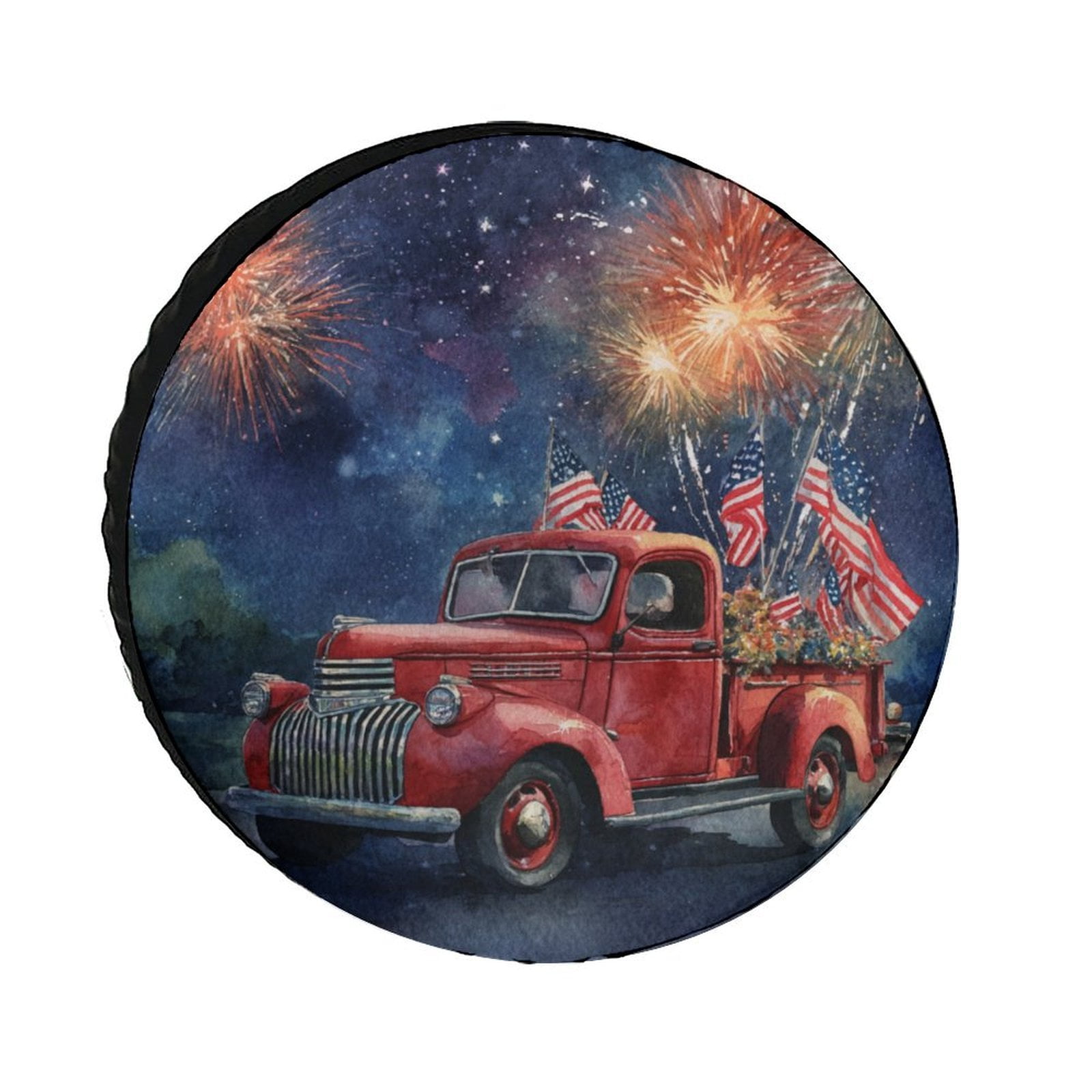 Camper Spare Tire Cover 13inch Truck Fireworks Waterproof Sun ...