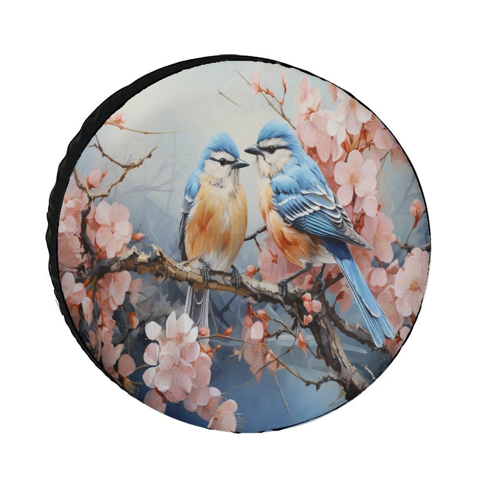 Camper Spare Tire Cover 13inch Watercolor Print Featuring Birds And ...