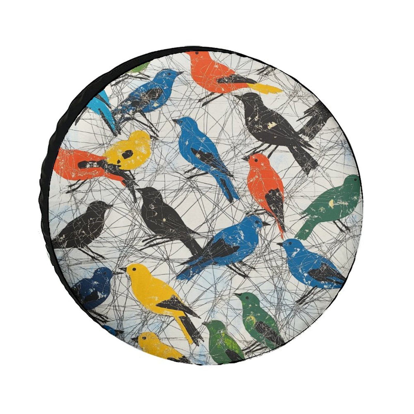 Camper Spare Tire Cover 13inch Whimsical & Playful Bird Waterproof Sun ...